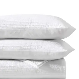 Vera Wang Cotton Voile 3 Piece Quilt Set, King - White
