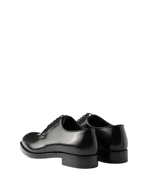Prada Brushed Leather Lace-up Shoes