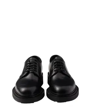 Prada Brushed Leather Derby Shoes