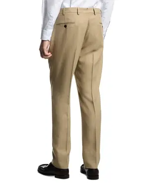 Emporio Armani Flat Front Trousers - Tan
