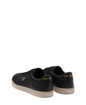 Prada Lane Leather Sneakers - Black