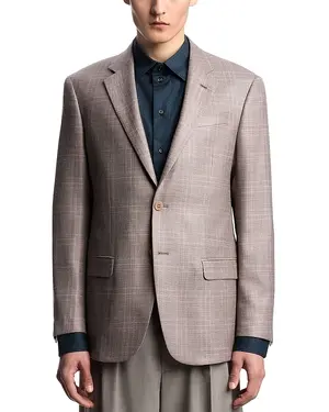 Emporio Armani Regular Fit Notch Lapel Blazer - Dark Beige