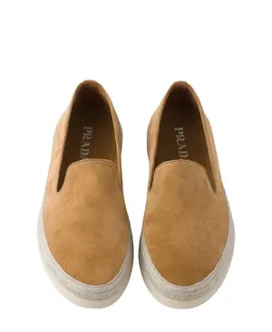 Prada Suede Loafers - Brown