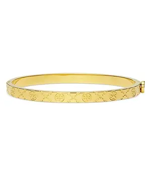 Tory Burch T Monogram Hinge Bracelet - Gold