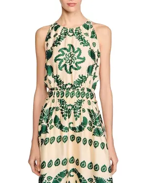 Sandro Cutout Maxi Dress