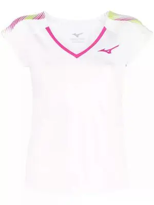 Mizuno Logo-print V-neck T-shirt
