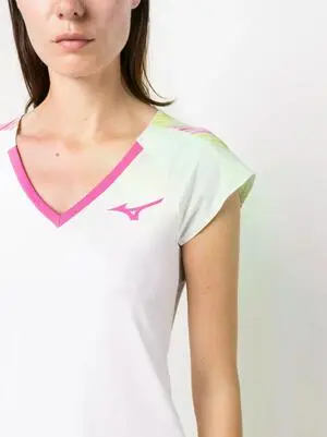 Mizuno Logo-print V-neck T-shirt