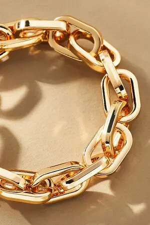 Anthropologie Pavé Chain Stretch Bracelet - Gold