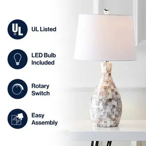 JONATHAN Y Verna 26.5" Seashell Led Table Lamp