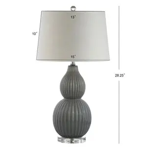 JONATHAN Y Thatcher 28.25" Contemporary Transitional Ceramic Led Table Lamp - Gray