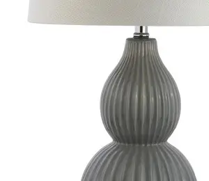 JONATHAN Y Thatcher 28.25" Contemporary Transitional Ceramic Led Table Lamp - Gray