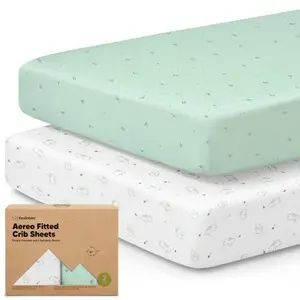 KEABABIES 2-pack Aereo Fitted Crib Sheets - Bunnies