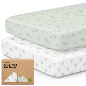 KEABABIES 2-pack Aereo Fitted Crib Sheets - Elly