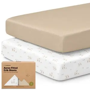 KEABABIES 2-pack Aereo Fitted Crib Sheets Wild Fawn