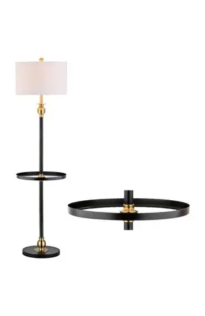 JONATHAN Y Evans 61" Metal Led End Table Floor Lamp