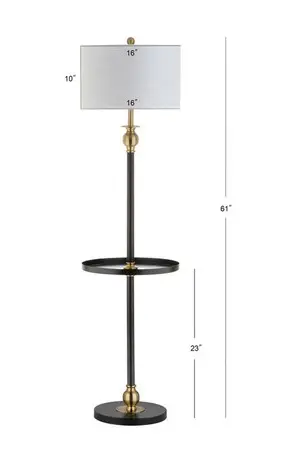 JONATHAN Y Evans 61" Metal Led End Table Floor Lamp