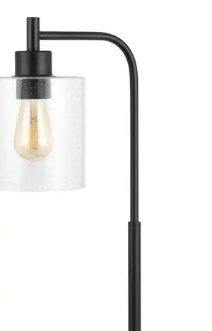 JONATHAN Y Axel Modern 23" Iron/seeded Glass Farmhouse Industrial Usb Charging Led Task Lamp