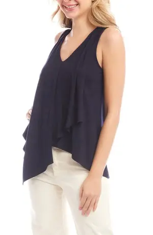 Karen Kane Drape Layered Asymmetric Tank