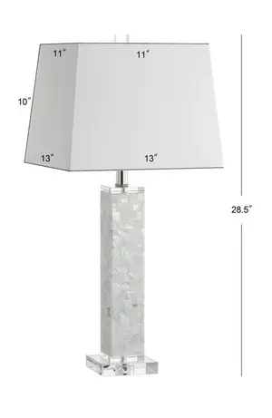 JONATHAN Y Noelle 28.5" Seashell Led Table Lamp