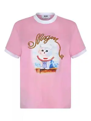 MSGM Cat-print T-shirt