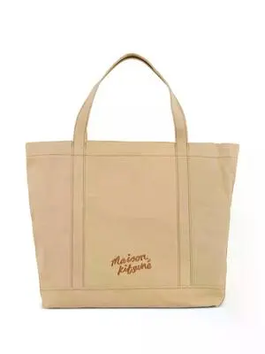 Maison Kitsuné Logo-embroidered Tote Bag