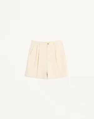 Valentino Garavani Canvas Cuffed Bermuda - Shell