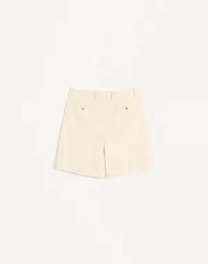 Valentino Garavani Canvas Cuffed Bermuda - Shell