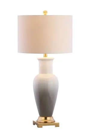 JONATHAN Y Dip Dye 31.5" Ceramic Led Table Lamp White/gray
