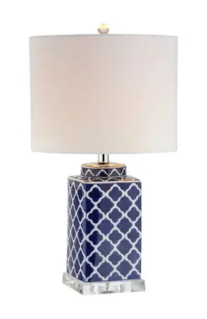 JONATHAN Y Clarke 23" Chinoiserie Led Table Lamp - Blue/white