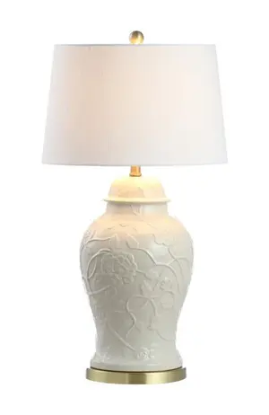 JONATHAN Y Naiyou 29.5" Ceramic Classic Traditional Led Lamp Table Lamp - Cream