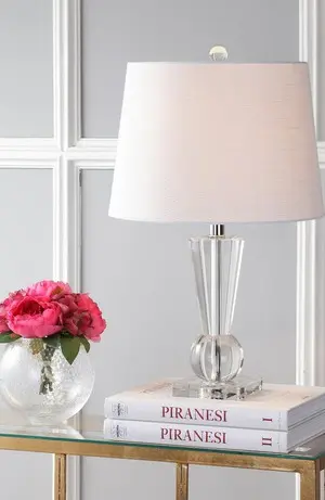 JONATHAN Y Wynne 22" Crystal Led Table Lamp