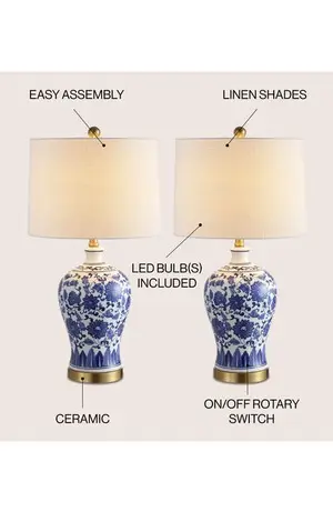JONATHAN Y Jennifer 25.75" Ceramic/metal Led Table Lamp