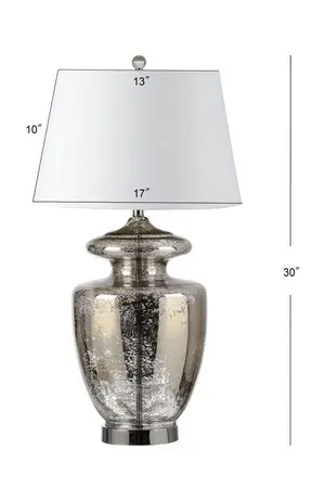 JONATHAN Y Hughes 31" Glass Led Table Lamp