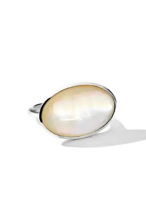 Ippolita Ondine Sculptured Oval Ring - Silver Mother Of Pearl
