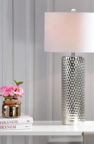 JONATHAN Y Isabella 30" Glass Led Table Lamp
