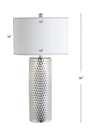 JONATHAN Y Isabella 30" Glass Led Table Lamp