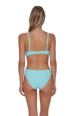 SWIM SYSTEMS Pom Pom Annalee Underwire Bikini Top - Aqua Haze Rib