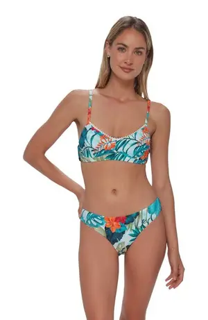 SWIM SYSTEMS Pom Pom Annalee Underwire Bikini Top - Tiki Tango Rib
