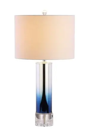 JONATHAN Y Edward 27" Glass /crystal Led Table Lamp - Blue