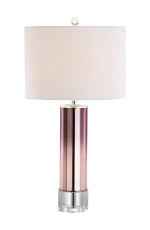 JONATHAN Y Edward 27" Glass /crystal Led Table Lamp - Rose Gold