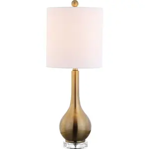 JONATHAN Y Dylan 25" Metal/crystal Teardrop Led Table Lamp - Brass Gold