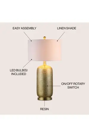 JONATHAN Y Sophia 30" Resin Led Table Lamp