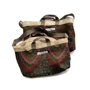 PUEBCO Truck Seat Fabric Small Tote - Burgundy