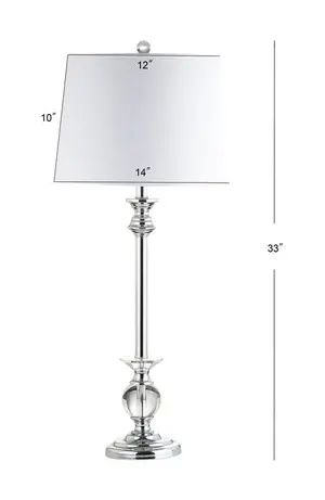 JONATHAN Y Elizabeth 33" Crystal/metal Led Table Lamp