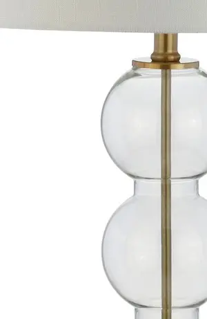 JONATHAN Y Bella 27" Glass Triple-sphere Led Table Lamp - Clear