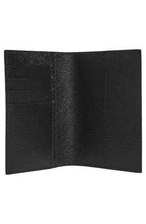 Dolce & Gabbana Logo Plaque Leather Passport Holder - Black