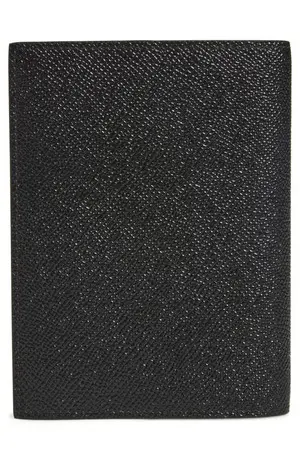 Dolce & Gabbana Logo Plaque Leather Passport Holder - Black