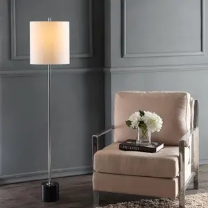 JONATHAN Y Levitt 60.5" Marble/metal Led Floor Lamp