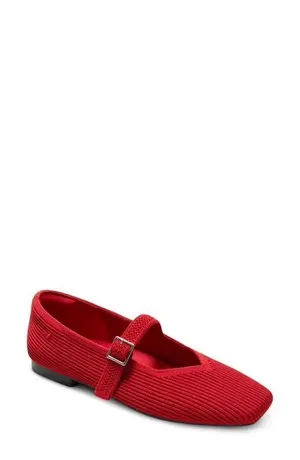 Vivaia Margot Mary-jane Square-toe Ballet Flats - Ruby Red