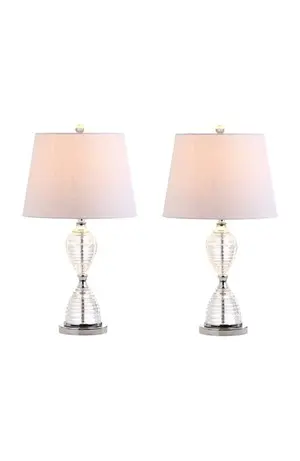 JONATHAN Y Aubrey 24" Crystal Led Table Lamp - Clear